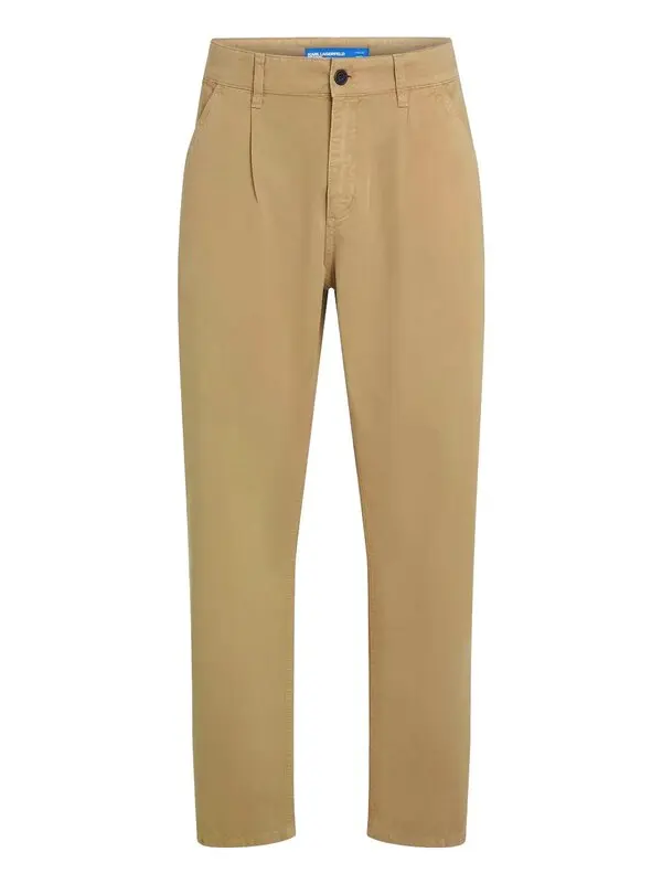 Karl Lagerfeld Relaxed Chino Trousers - Neutrals