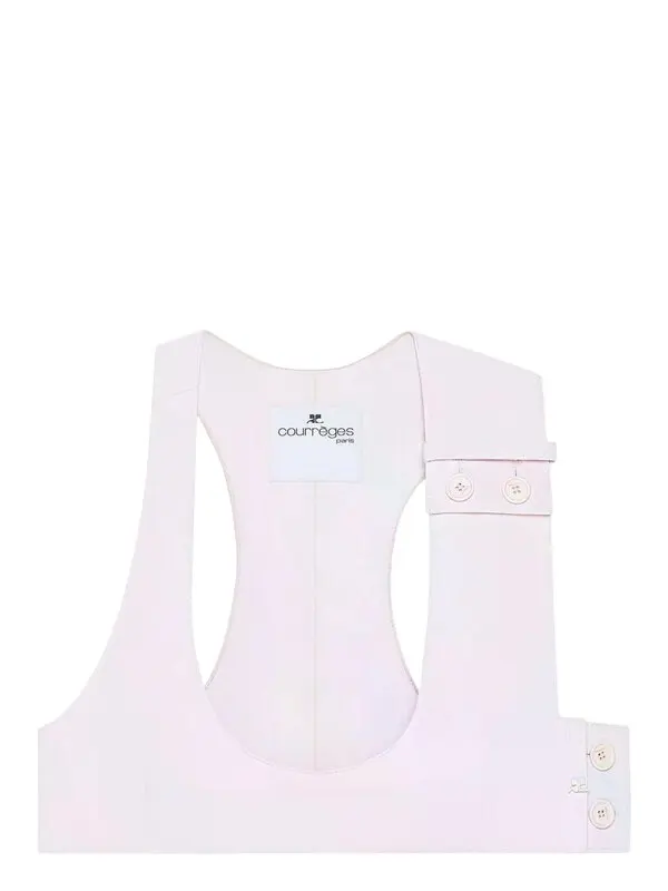 COURREGES Racerback Crop Top - Pink