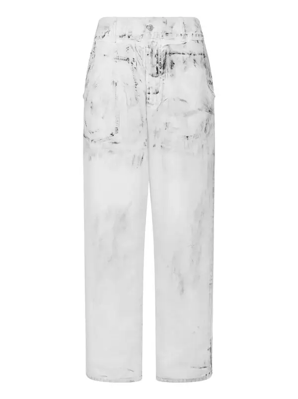 Moschino Distressed-effect Jeans - White