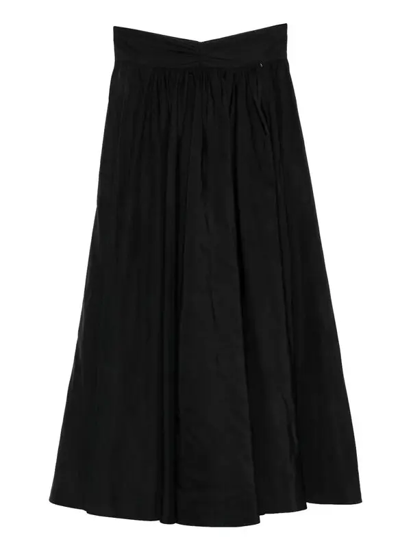 NISSA A-line Midi Skirt - Black