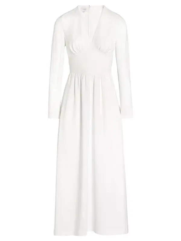 Giambattista Valli Crepe V-neck Dress - White