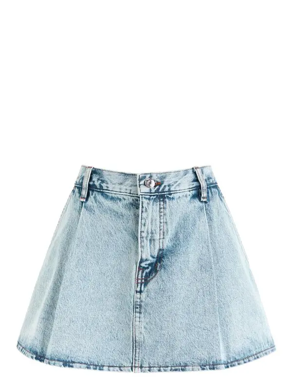 FRAME Pleated Mini Skirt - Blue