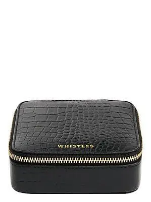 Whistles Aelia Leather Jewellery Box - Black