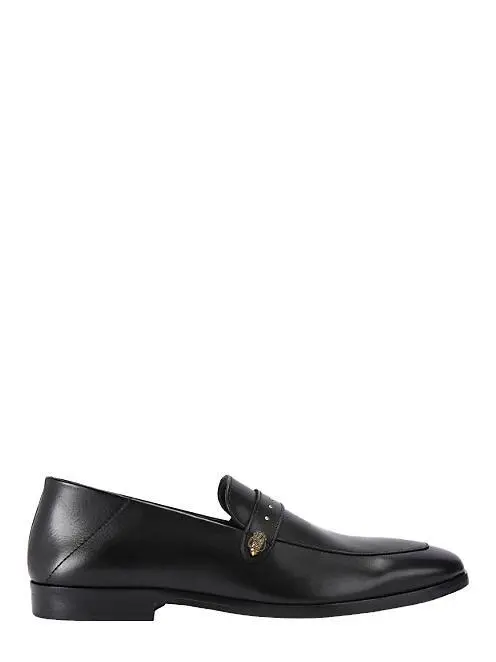 Kurt Geiger Fraser Studded-strap Leather Loafers - Black