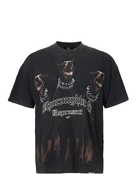 REPRESENT Thoroughbred Graphic-print Cotton T-shirt Xxl - Vintage Black