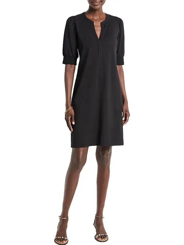 NIC+ZOE Henley Dress - Black Onyx