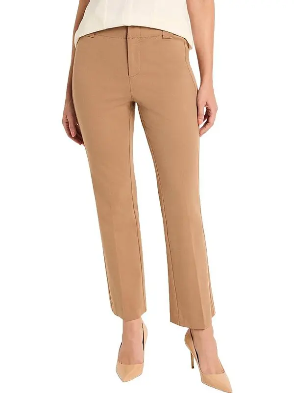 NIC+ZOE Cotton Bi Stretch Plaza Demi Boot Pants - Burro