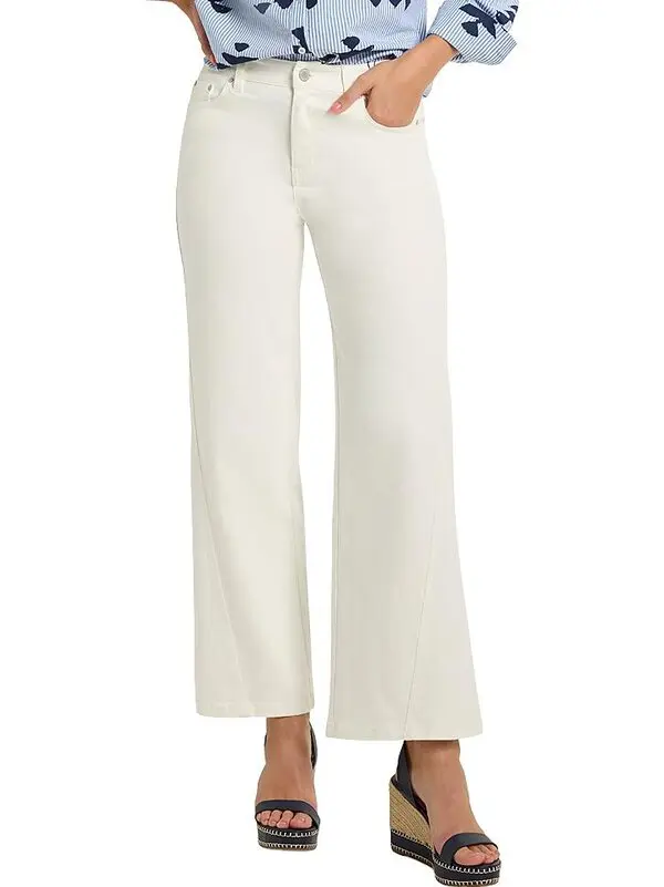 NIC+ZOE Wide Leg Weekend Jeans - Paper White