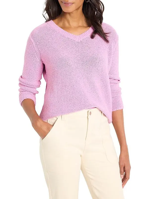 NIC+ZOE Crimpy Cord Sweater - Pink Hue
