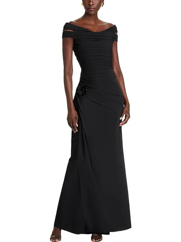 Chiara Boni La Petite Robe Soetsu Off-the-shoulder Gown - Black