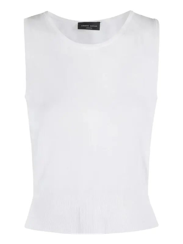 ROBERTO COLLINA Fine-knit Tank Top - White