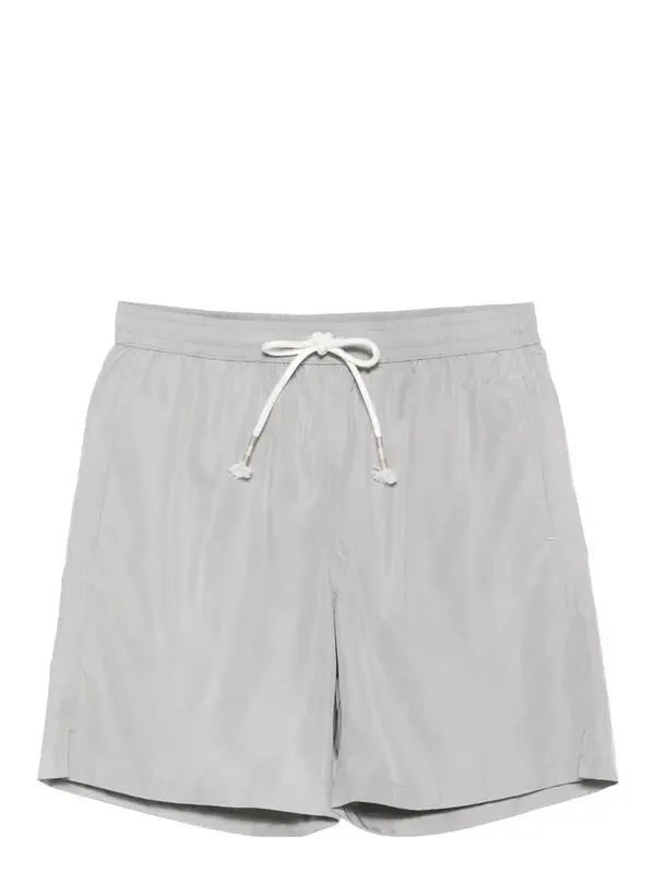 Eleventy Drawstring-waist Swim Shorts - Grey