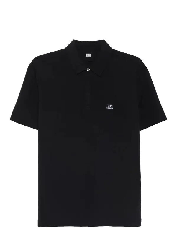 C.P. COMPANY Logo-patch Polo Shirt - Blue
