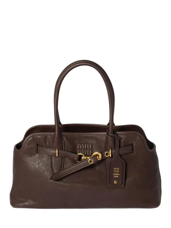 Miu Miu Aventure Nappa Leather Bag - Briarwood