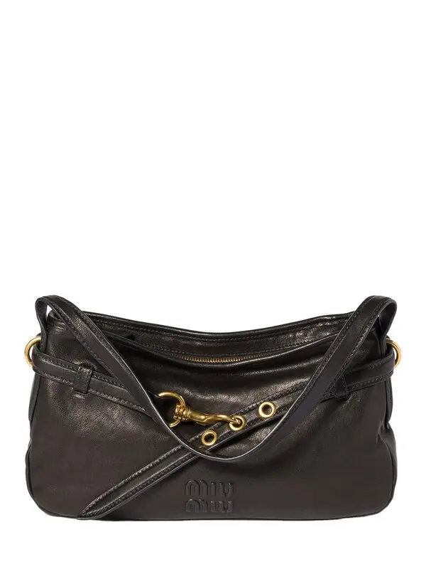 Miu Miu Aventure Nappa Leather Bag - Black