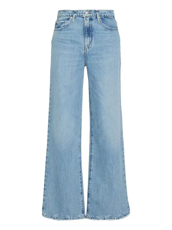 FRAME Le Jane High-rise Wide-leg Jeans - Light Denim