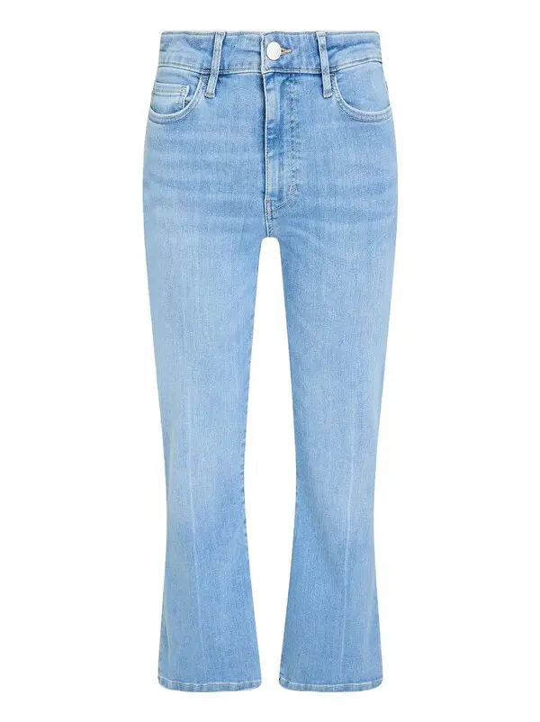 FRAME Le Crop Mini High-rise Bootcut Jeans - Light Denim