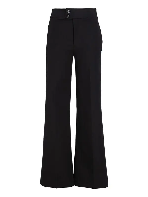 FRAME Le Hardy Stretch-cotton Wide-leg Pants - Black