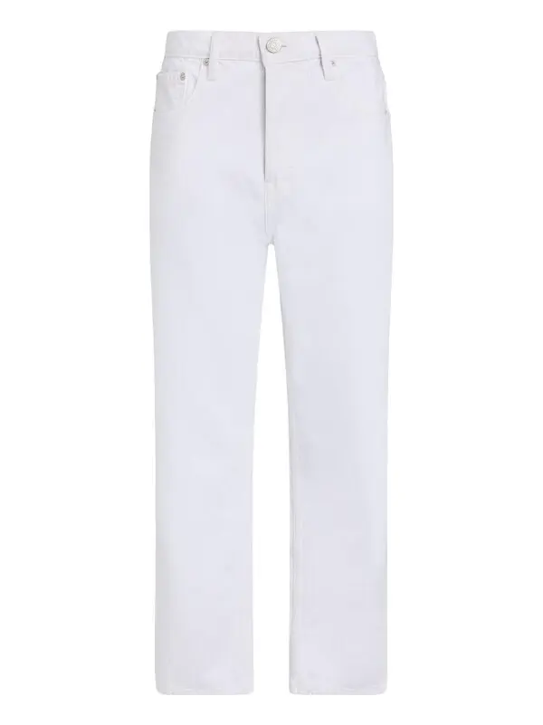 FRAME Slouchy High-rise Straight-leg Jeans - White