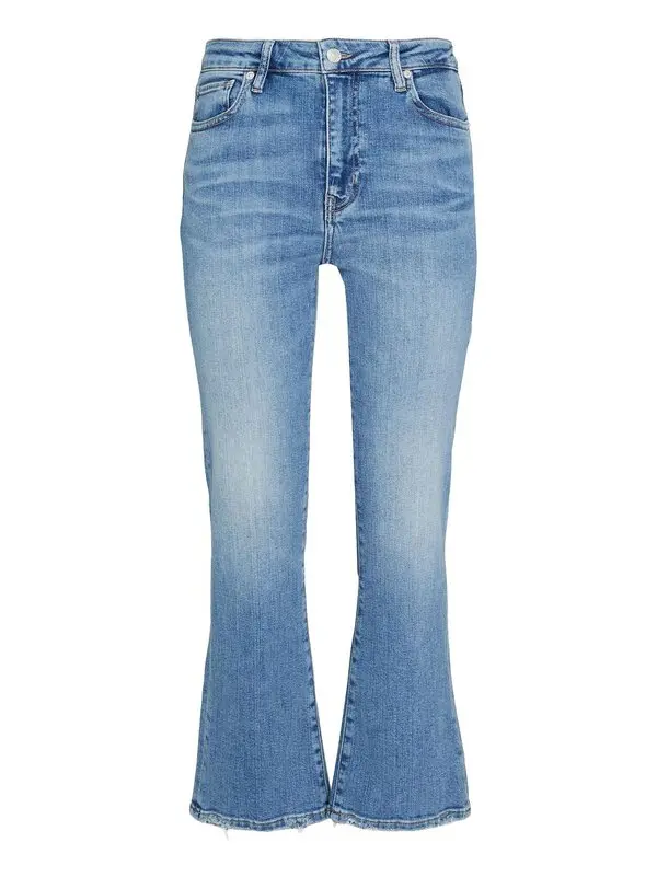 FRAME Le Crop Mini Boot Faded High-rise Jeans - Light Denim
