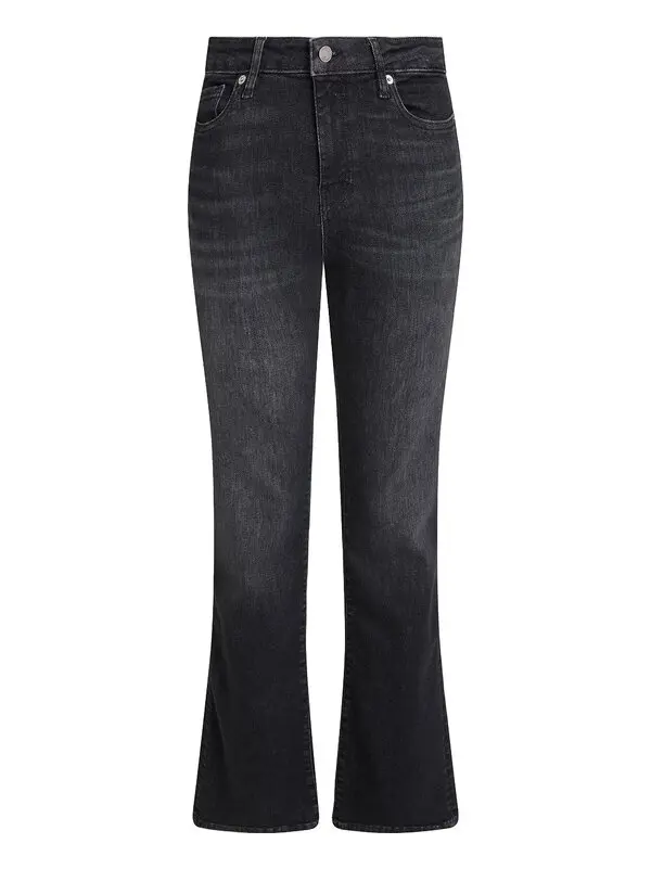 FRAME Le Mini High-rise Bootcut Jeans - Black