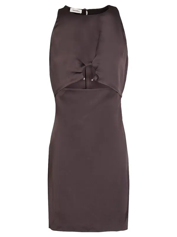 Nanushka Cutout Mini Dress - Dark Brown
