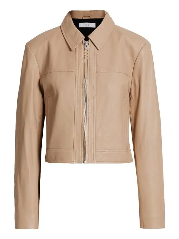 IRO PARIS Moma Leather Jacket - Sand