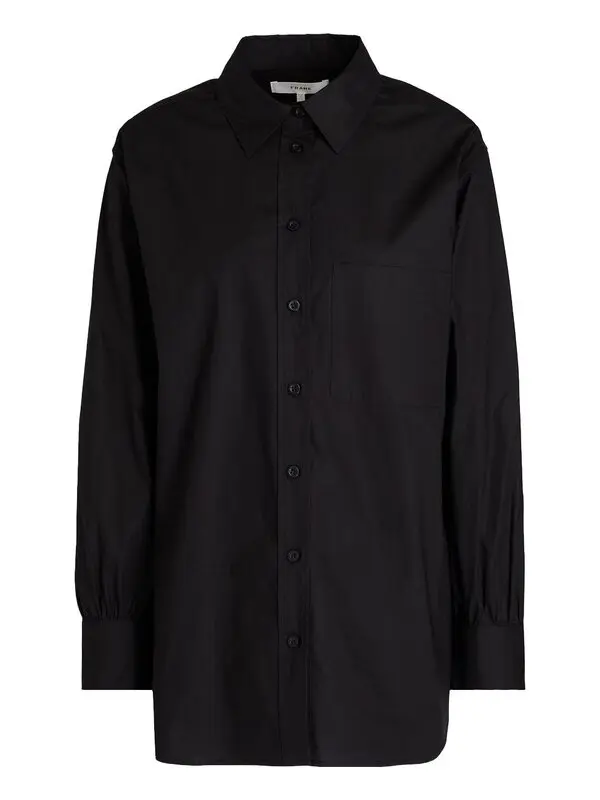 FRAME Cotton-poplin Shirt - Black