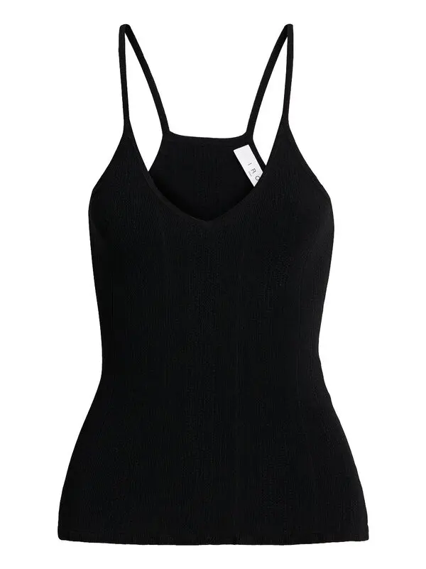 IRO PARIS Coby Pointelle-knit Camisole - Black