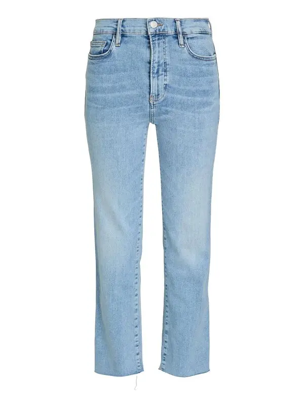 FRAME Le High Straight Cropped Jeans - Light Denim