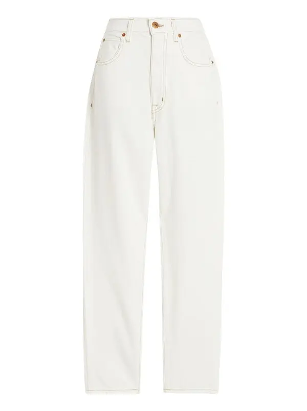SLVRLAKE High-rise Slim-leg Jeans - Ivory