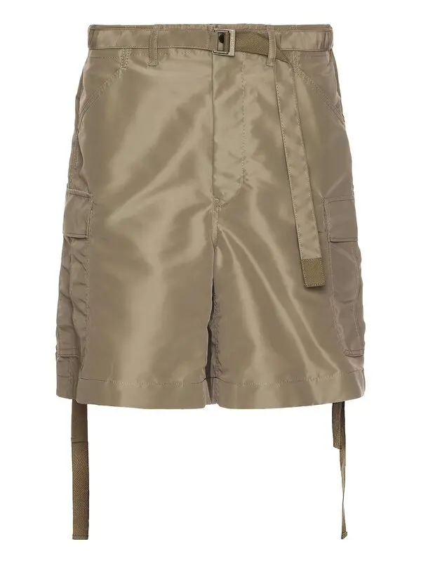 Sacai Nylon Twill Cargo Shorts - Taupe
