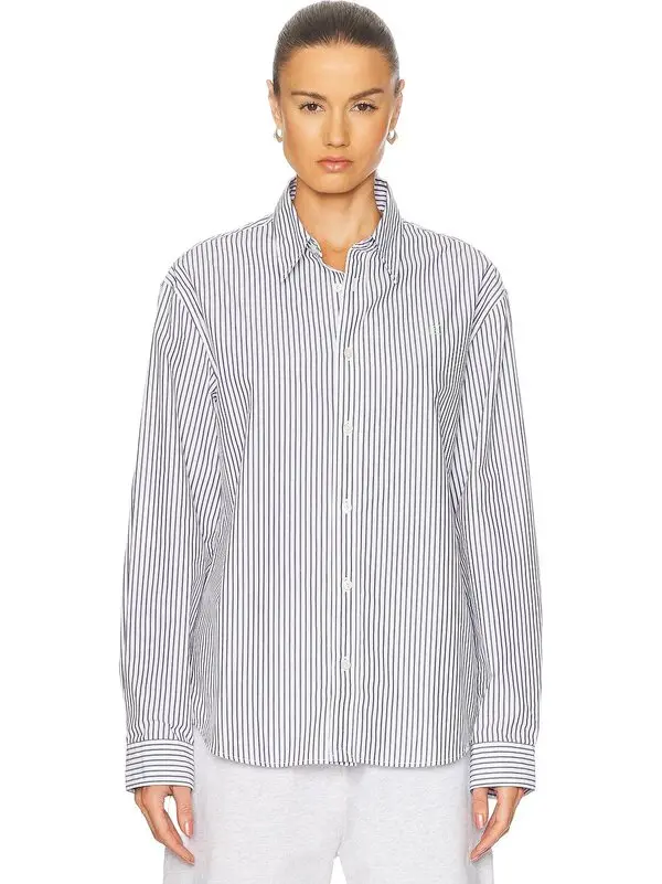 Acne Studios Sunnie Striped Shirt - Navy Black & White