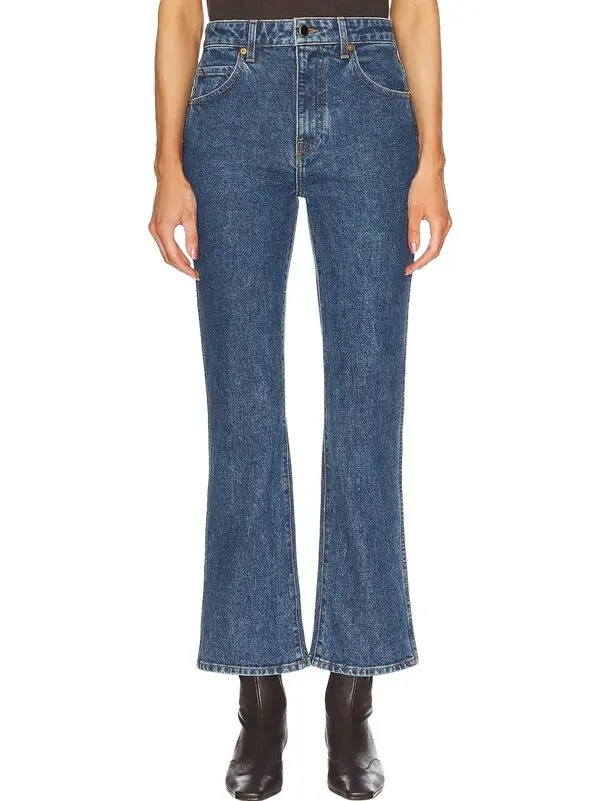 Khaite Vivian Slim Straight Leg Jeans - Boone