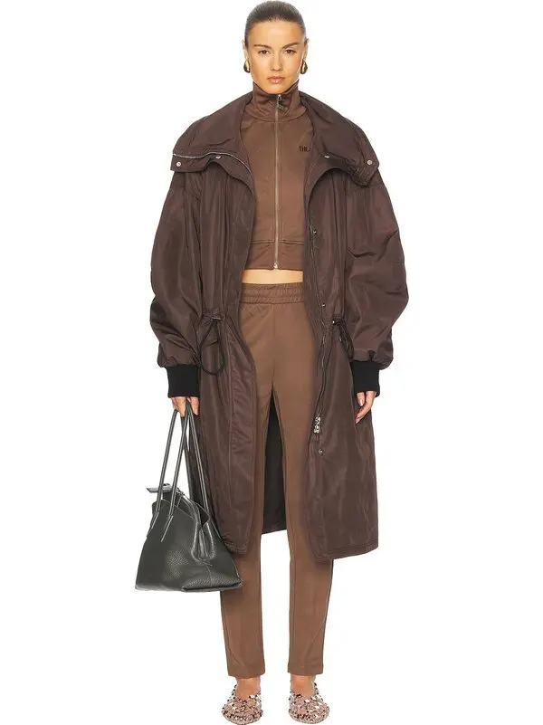 Attico Long Coat - Brown