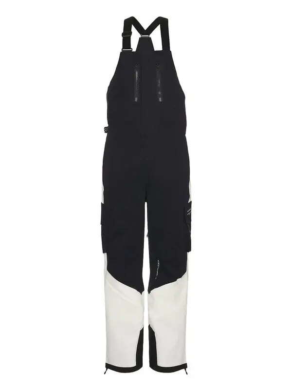 WHITESPACE 2l Cargo Insulated Bib Pant In Black - Warm White & Black