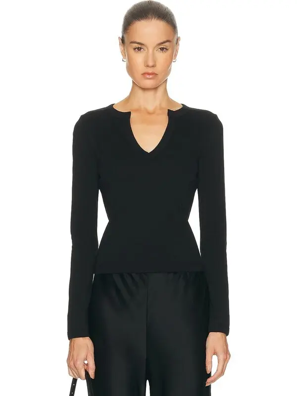 FLORE FLORE Iman Long Sleeve Top - Black