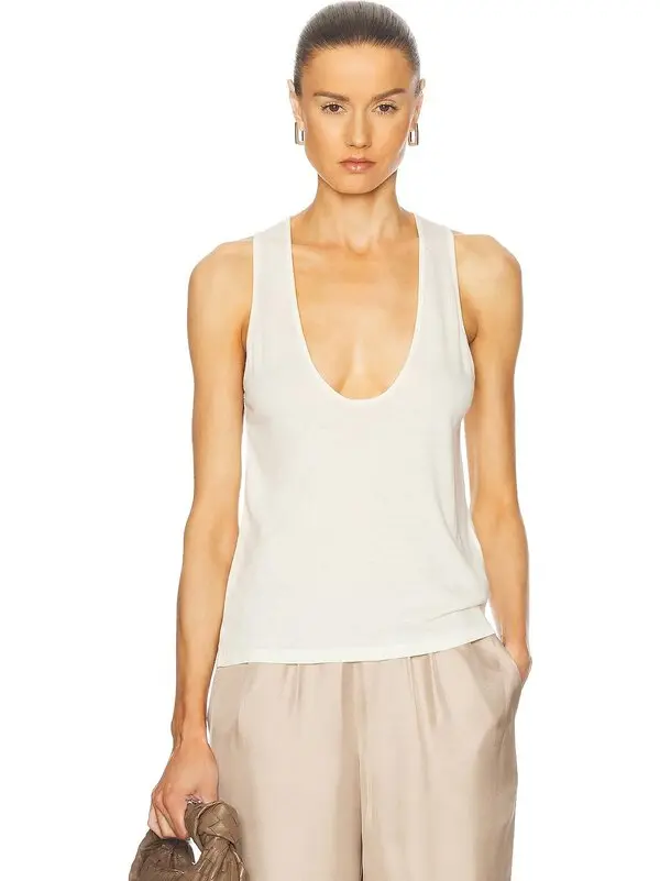 Loulou De Saison Albia Tank Top - Ivory