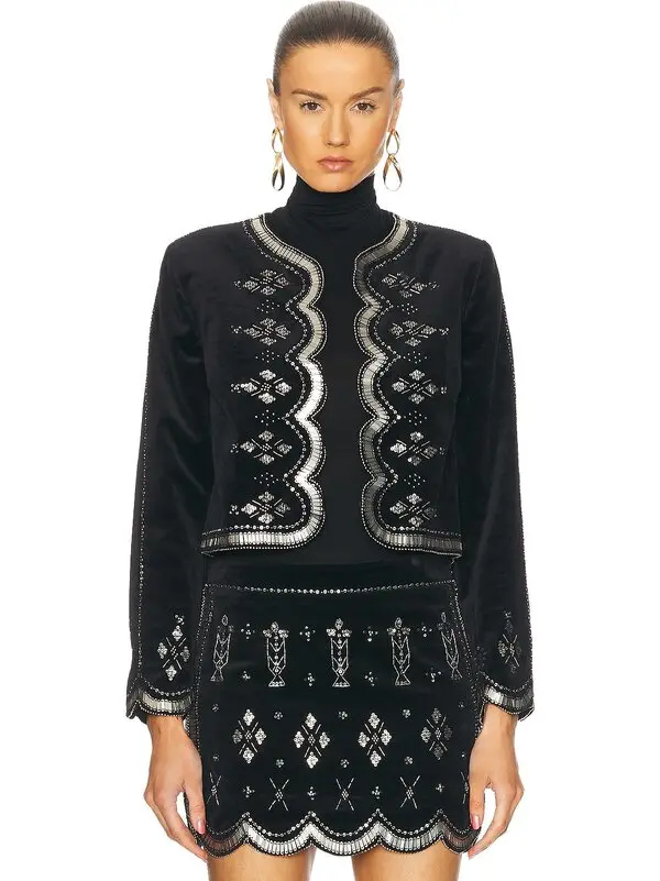 Isabel Marant Hady Jacket - Black & Silver