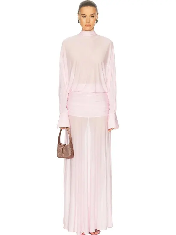 SEROYA Swan Maxi Dress - Petal Pink