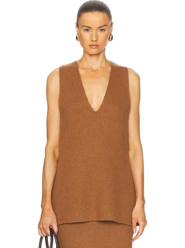 SEROYA Honey Knit Tunic - Camel