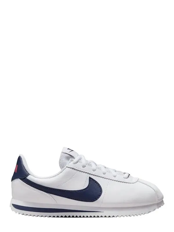 Nike Cortez Basic Sneakers - White/habanero Red/metallic Silver