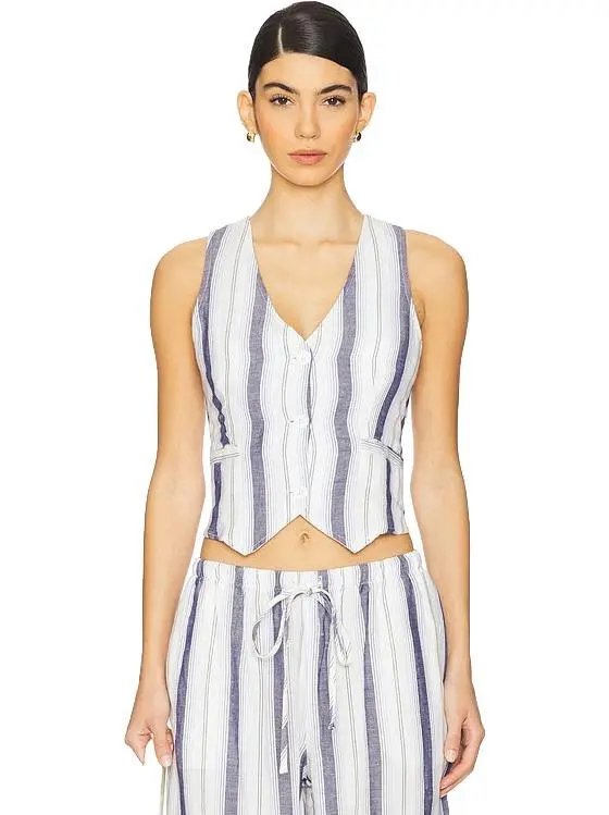Bella Dahl Cinch Back Vest - Coastal Ombre Stripe