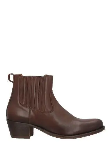 Moma Ankle Boots In Calfskin Leather - Brown