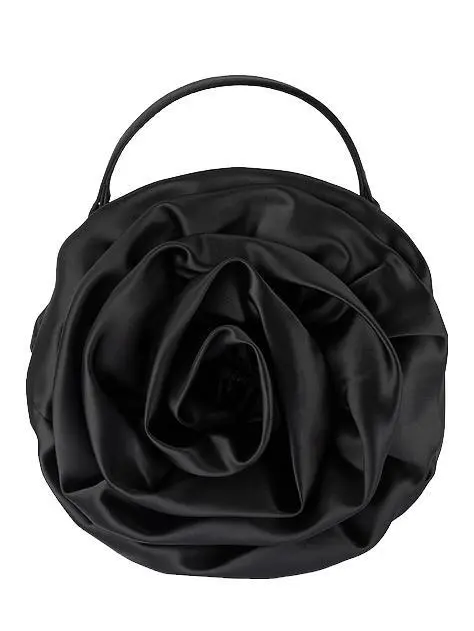 OLGA BERG Rosita Rosette Frame Bag - Black