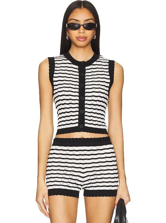 LOVERS AND FRIENDS Elery Vest - Black & White