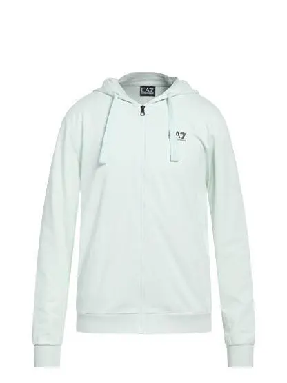 EA7 Cotton French Terry Zip-up Sweatshirt - Blue