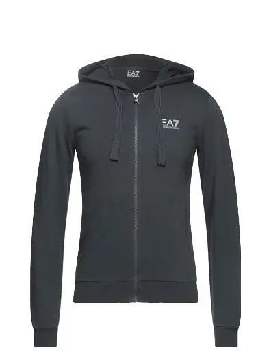EA7 Cotton French Terry Zip-up Sweatshirt - Midnight Blue