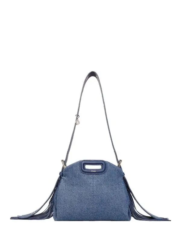 Maje Miss M Mini Denim Bag - Blue