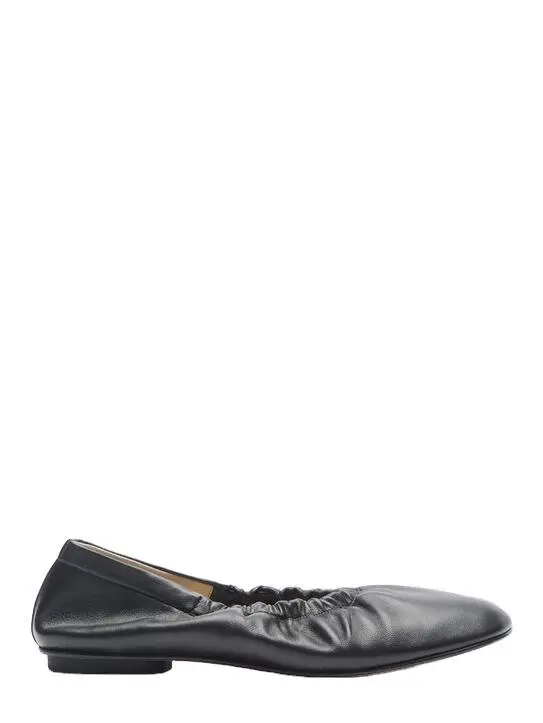 Le Monde Beryl Mica Leather Flats - Black